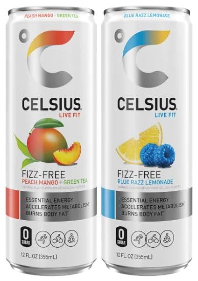 Celsius-Fizz Free Energy Drink, Variety Pack, 12 Fl Oz Cans, (10 Pack ...