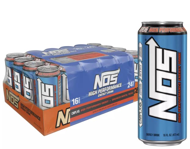 NOS High Performance Energy Drink, 16 Fl Oz Cans, Pack of 24 – Groceryeshop