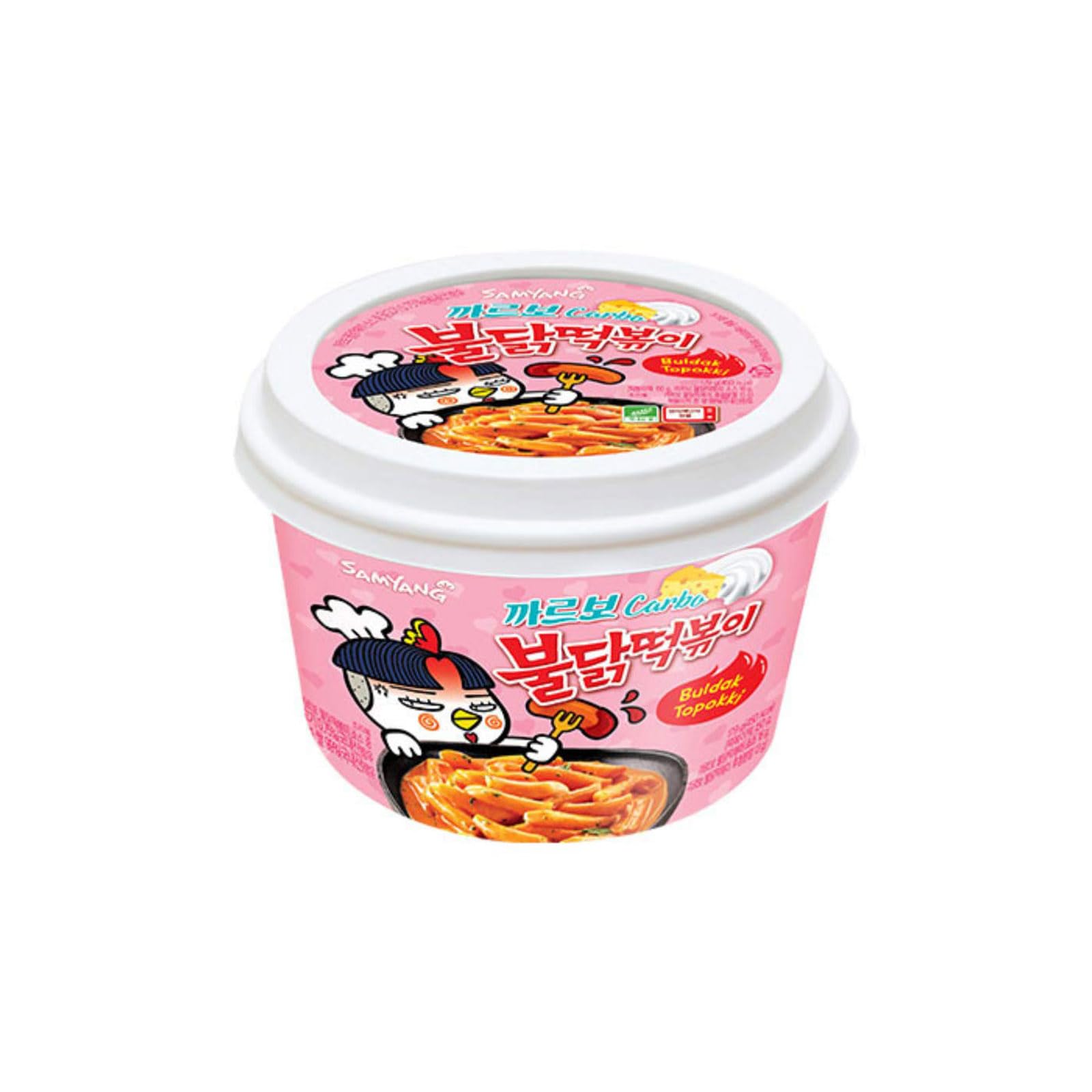 Samyang Carbo Buldak Tteokbokki Korean Rice Cake Instant 6.31 Oz ...
