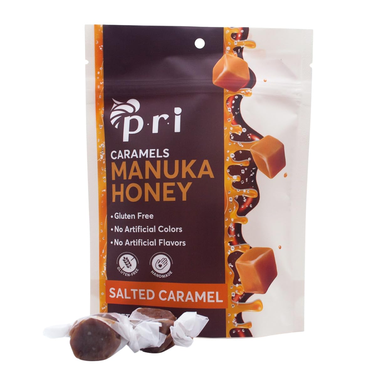 P.R.I Manuka Honey Salted Caramels, Sweet and Chewy All Natural Treat ...