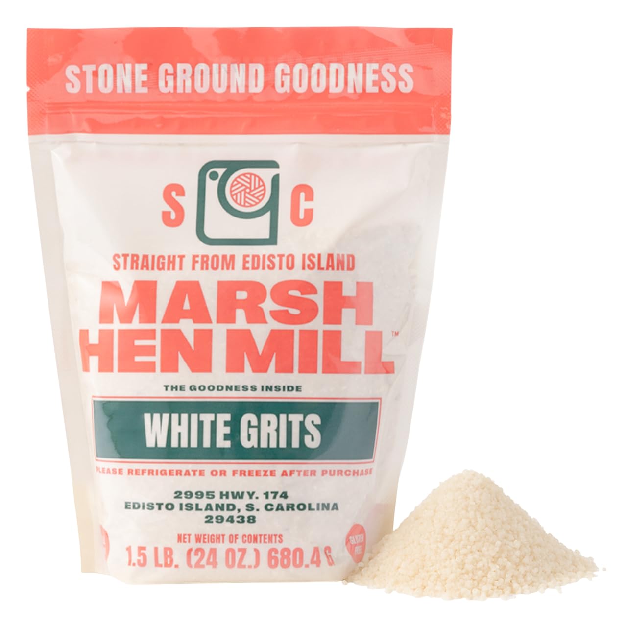 Marsh Hen Mill White Grits | Gluten-Free | Stone Ground | 24 oz | Inst ...