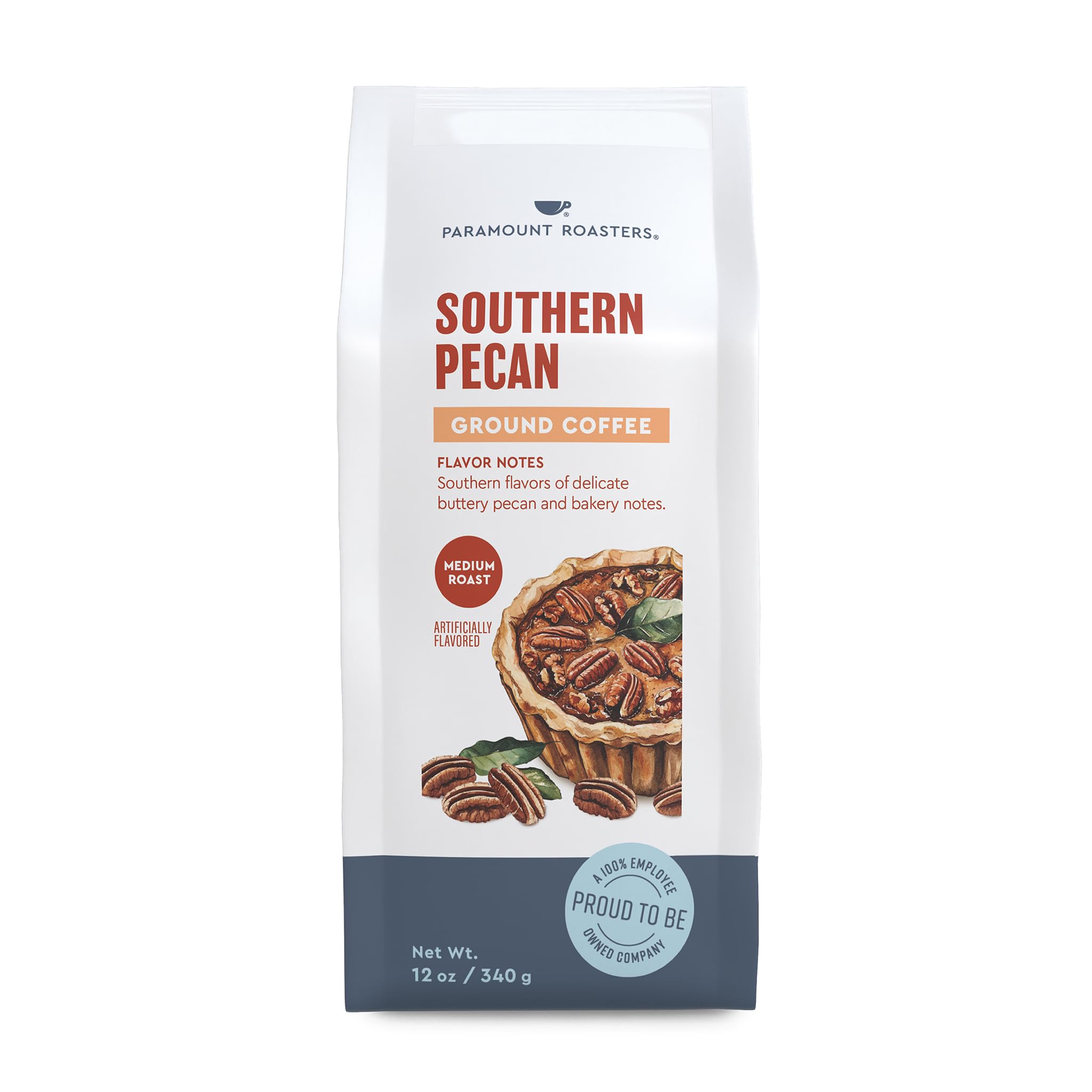 Paramount Roasters Southern Pecan Flavored Ground Coffee, Medium Roast ...