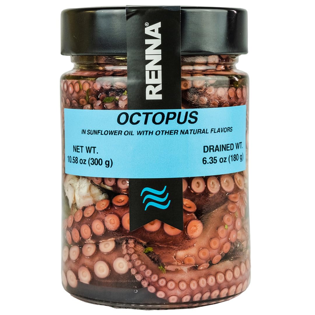 Renna Fresh Whole Wild Octopus Tentacles in Oil, Tender Mediterranean ...