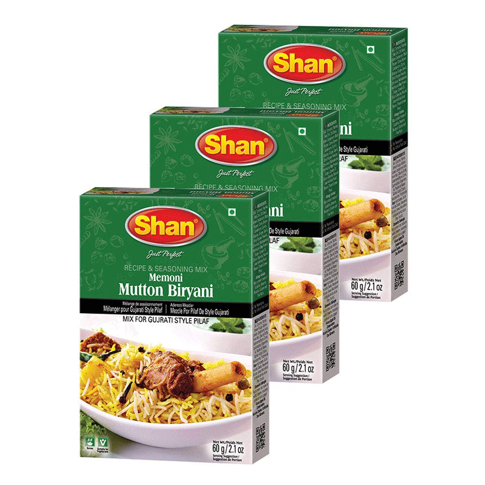 Shan Biryani Masala Spice Mix - Gujarati Style for Mutton Pilaf - 2.11 ...