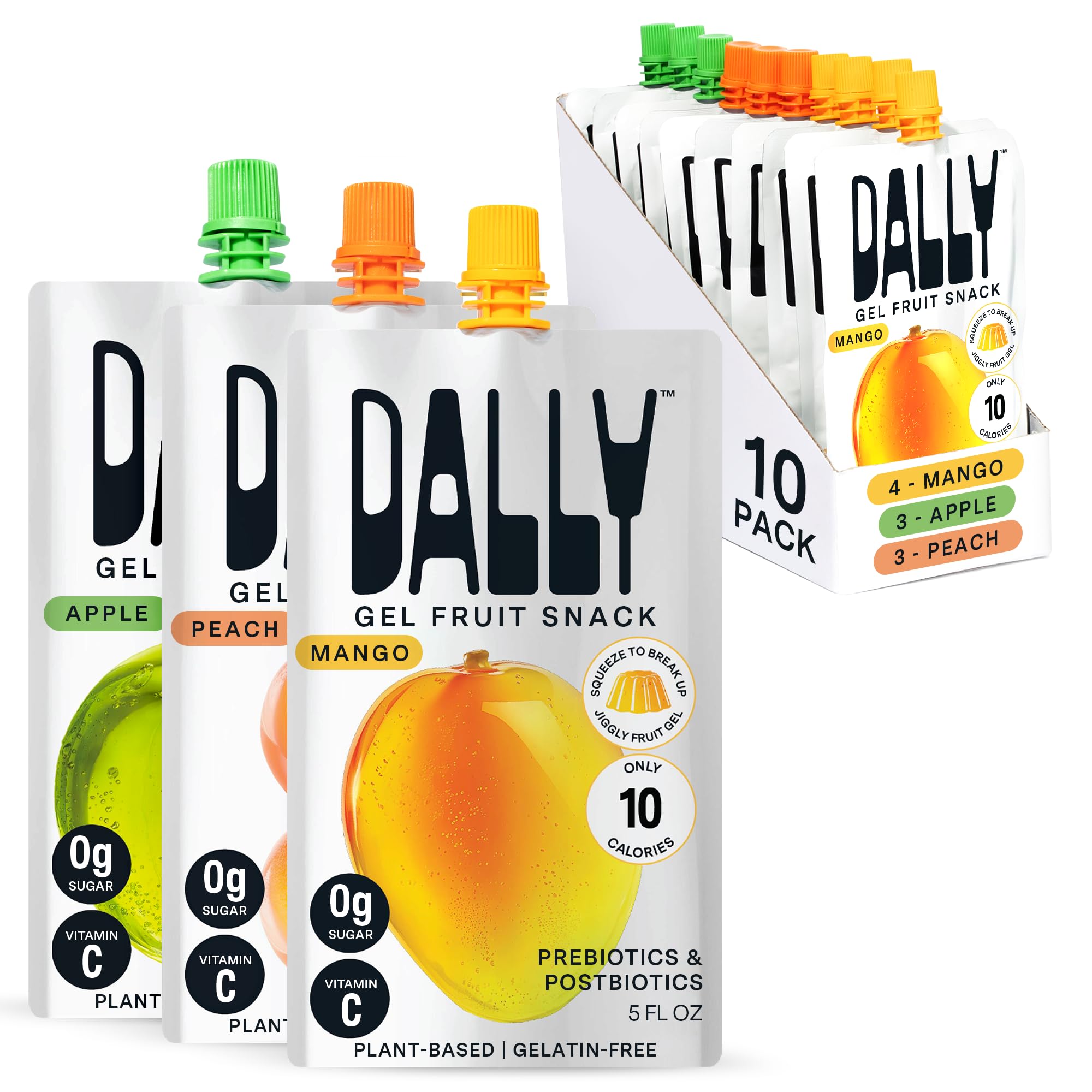 DALLY Drinkable Konjac Jelly Variety Pack - 10 Calorie, Zero Sugar Sna ...