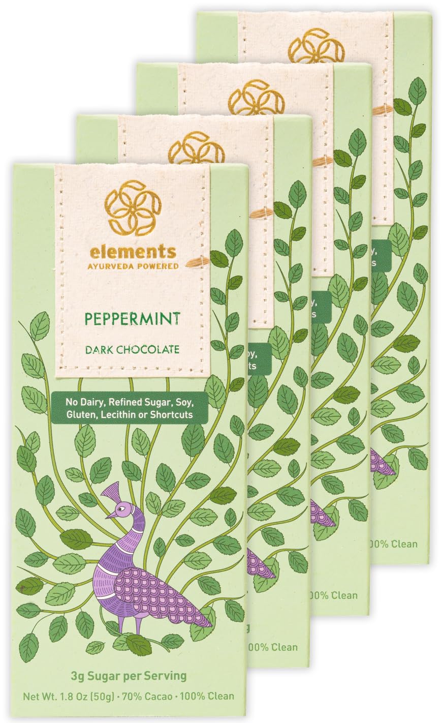 Elements Truffles Peppermint Chocolate Bar - Dairy Free, Gluten Free ...