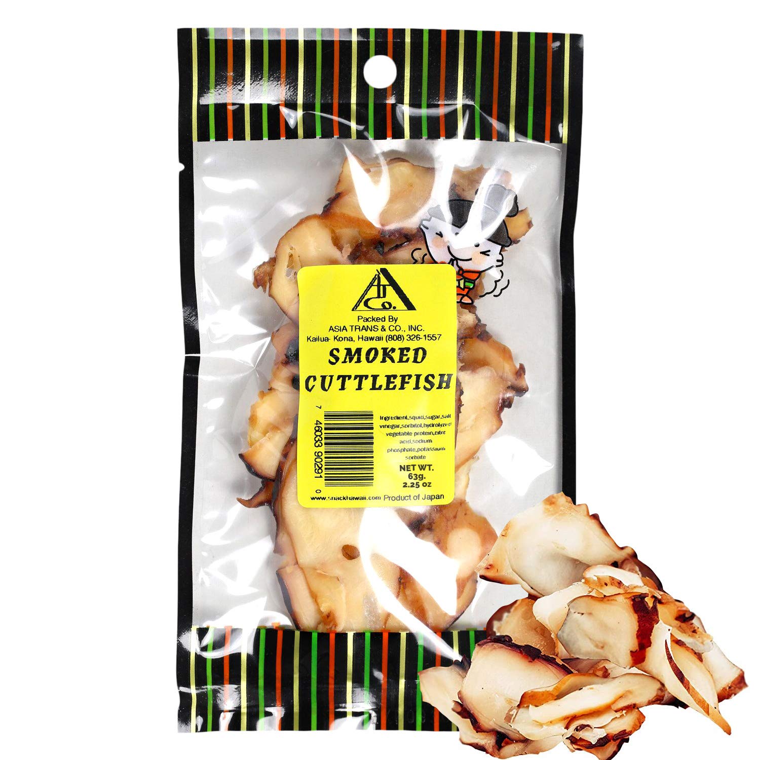 Asia Trans & Co. Smoked & Dried Cuttlefish Tako - Low-Fat Seafood Jerk ...