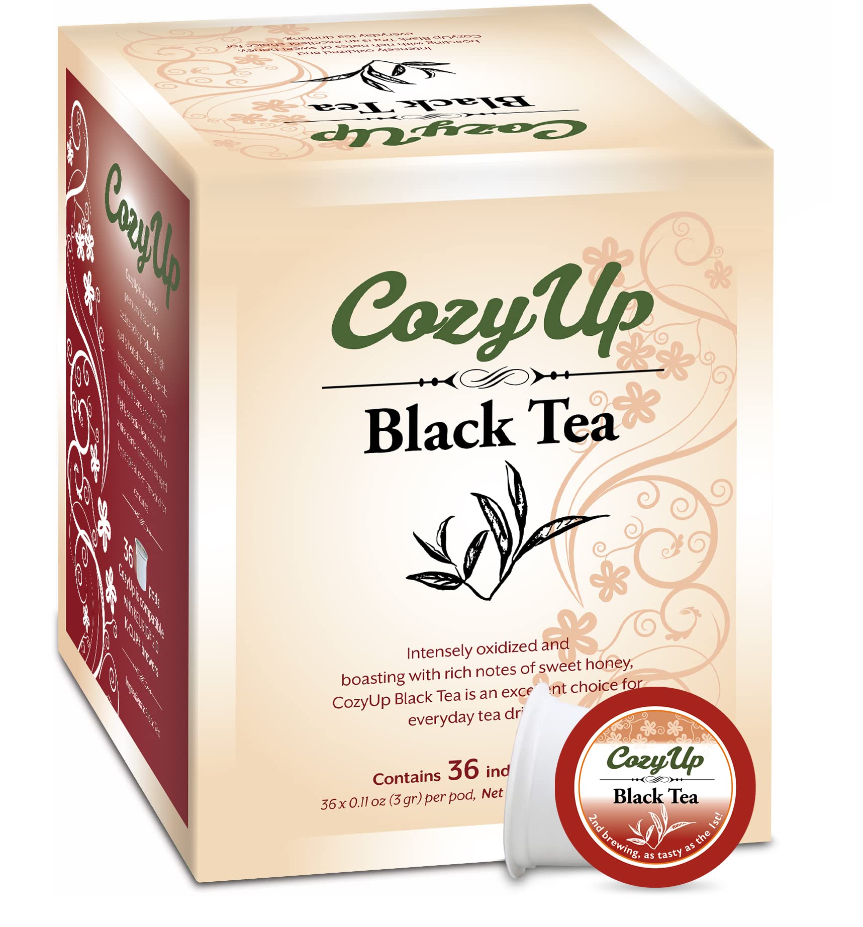 Cozy Up Black Tea Pods for Keurig K-Cup malt-inspired, 36 Count ...