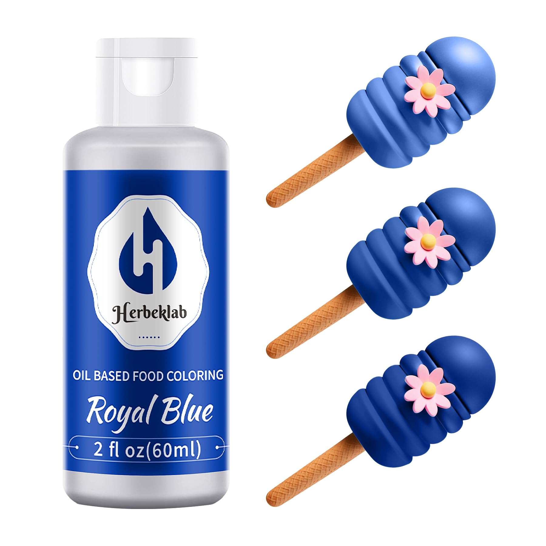 Royal Blue Oil Based Food Coloring For Chocolate 2 Fl Oz Professional ...