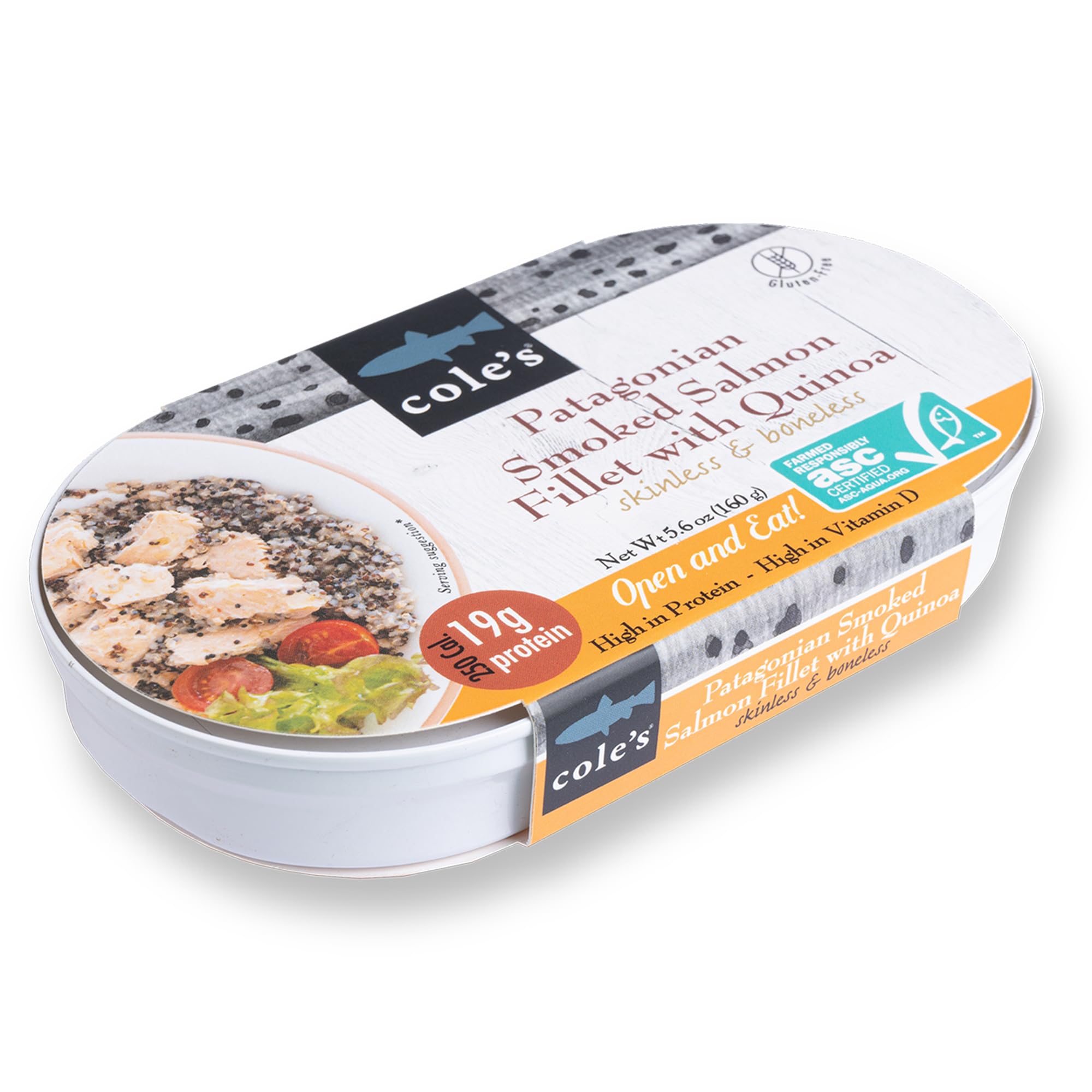 Coles Patagonian Smoked Salmon Fillet with Quinoa, 5.6 oz, Ready to Ea ...