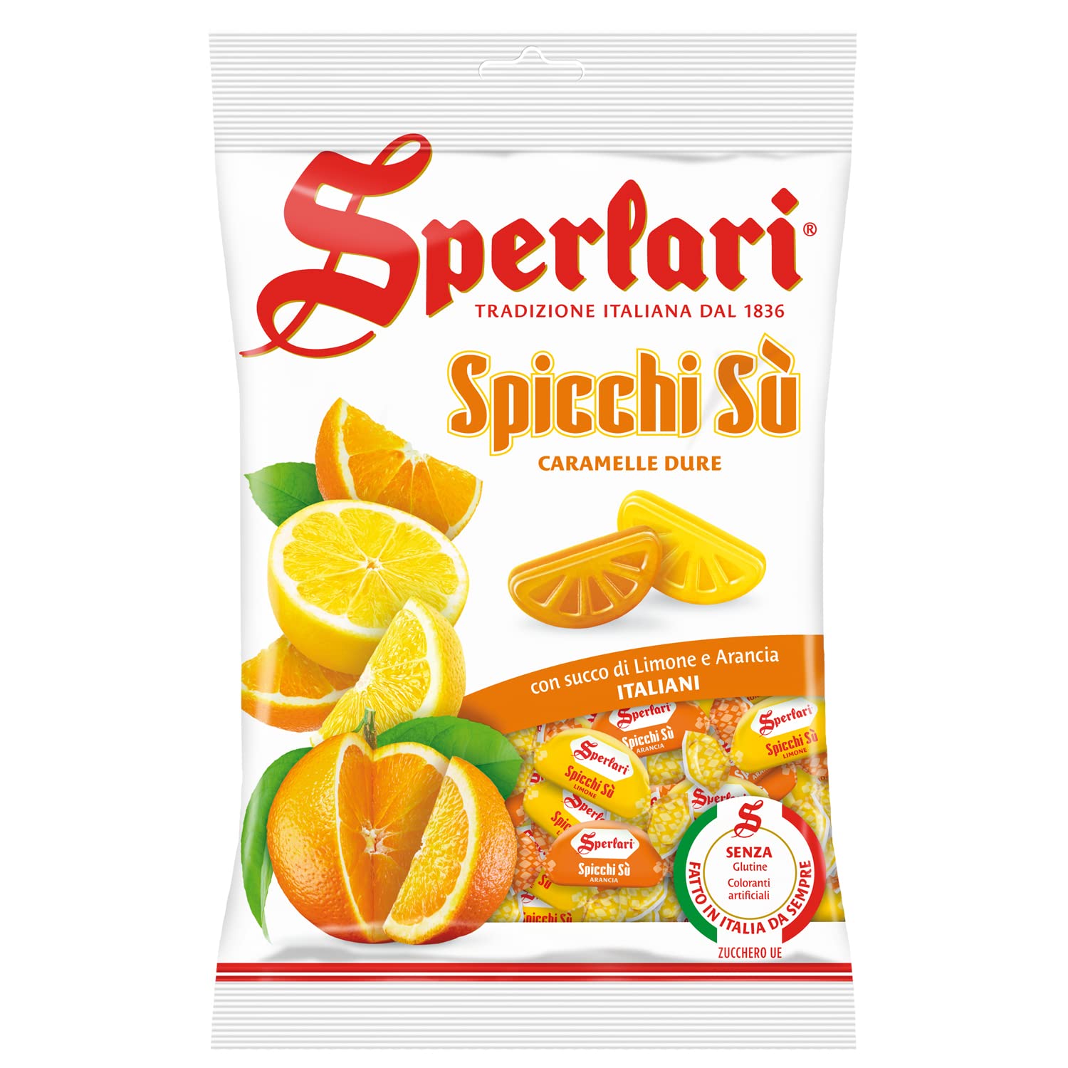 Sperlari Citrus Orange & Lemon Wedges Hard Candy, 500g Bag, Individual ...