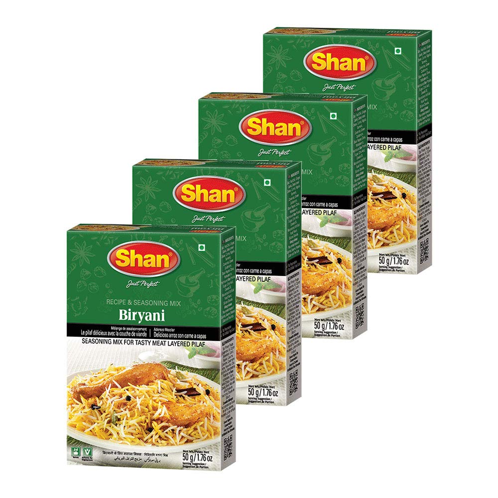 Shan Biryani Masala Seasoning Mix - Authentic Indian Spice Packets, 50 ...
