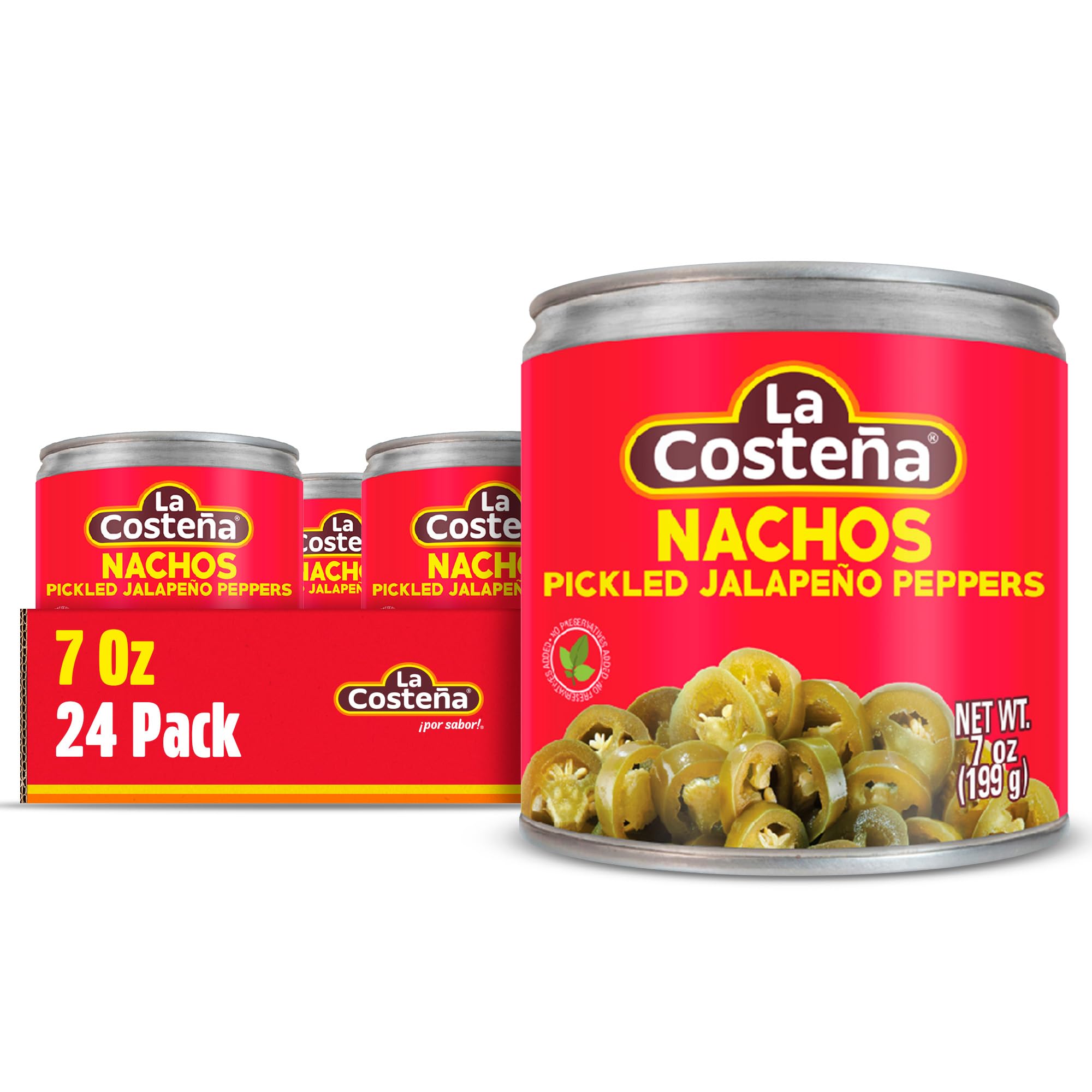 La Costeña Nacho Sliced Jalapeño Peppers, Pickled Green Hot Jalapeños ...