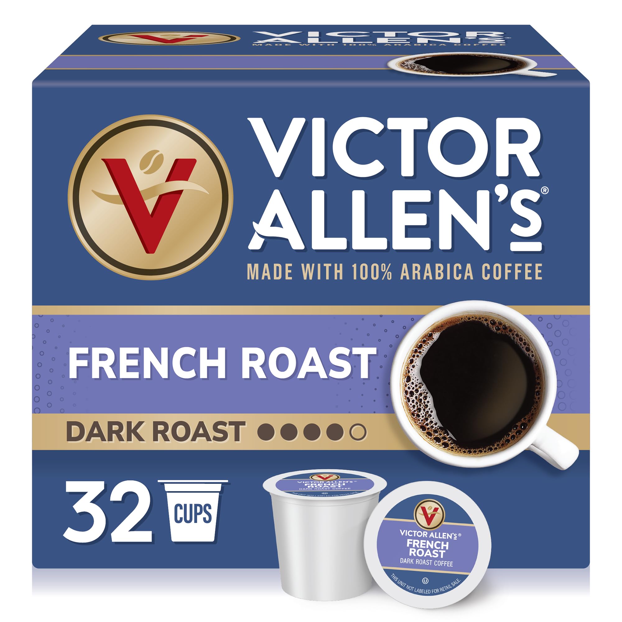 Victor Allens Coffee French Roast Dark Roast Single Serve Pods 32 Coun ...