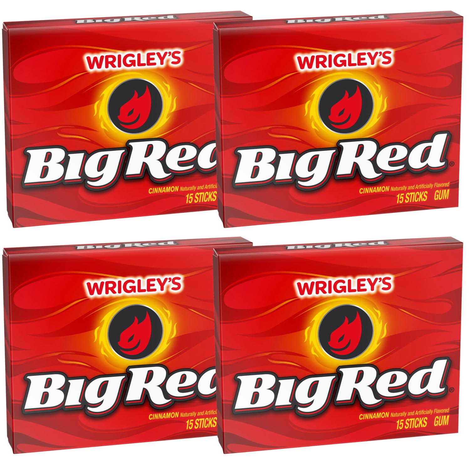 Wrigley Cinnamon Chewing Gum, 15 Stick (Pack Of 4), 60 Gum Pieces, Cin ...