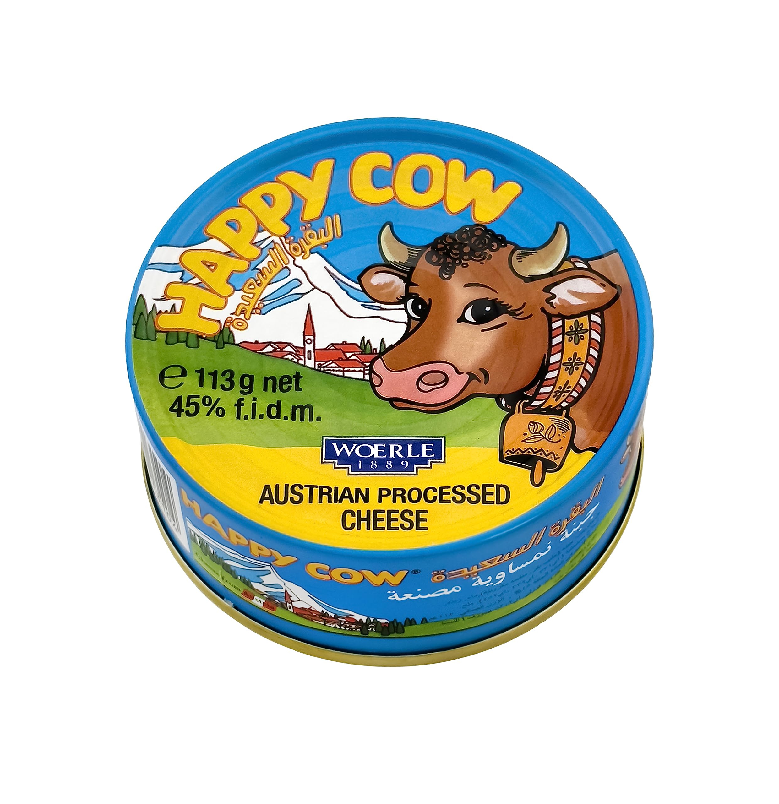 Happy Cow Halal Processed Cheese, Rich Cheddar Flavor, 4 OZ (113g), Ea ...