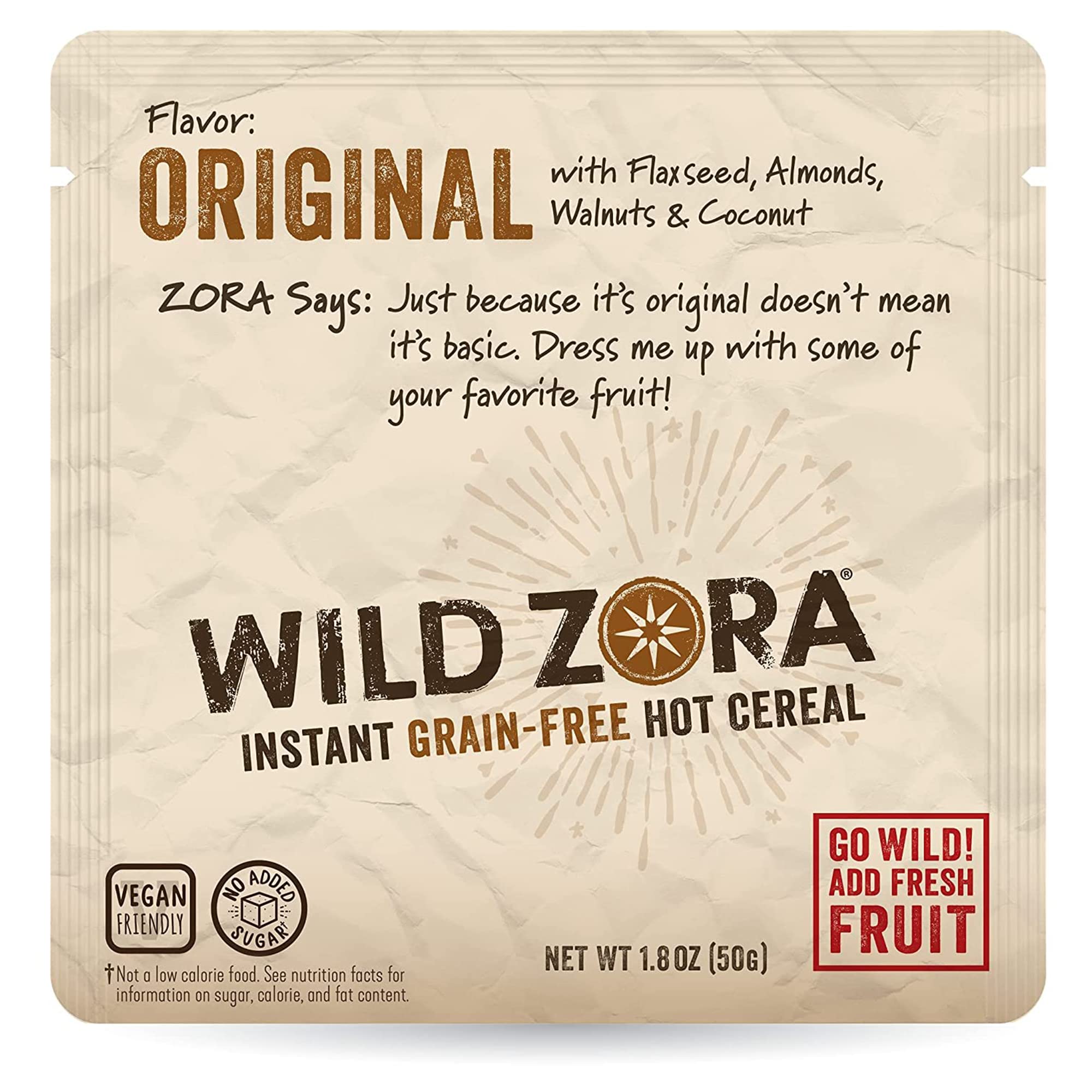 WILD ZORA Instant Grain-Free Hot Cereal, Paleo Friendly, Gluten Free ...