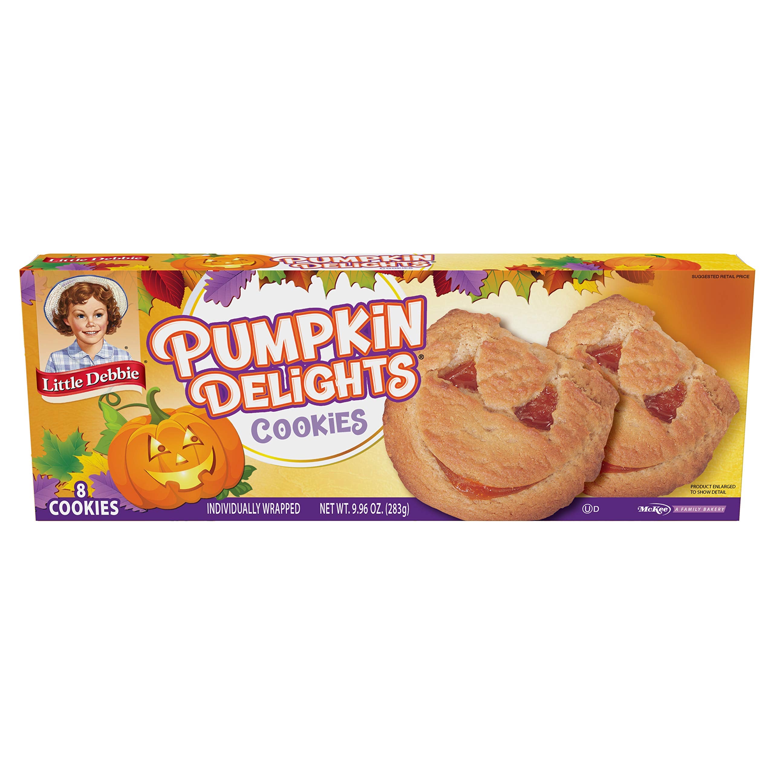 Little Debbie Pumpkin Delights, 8 Individually Wrapped Cookies, 9.96 OZ ...