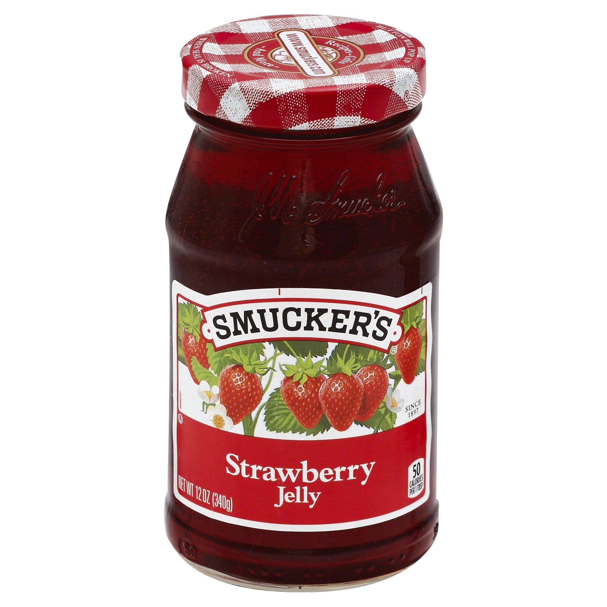 Smuckers Strawberry Jelly, Made With Real Fruitjuice, 12 Oz Glass Jar ...