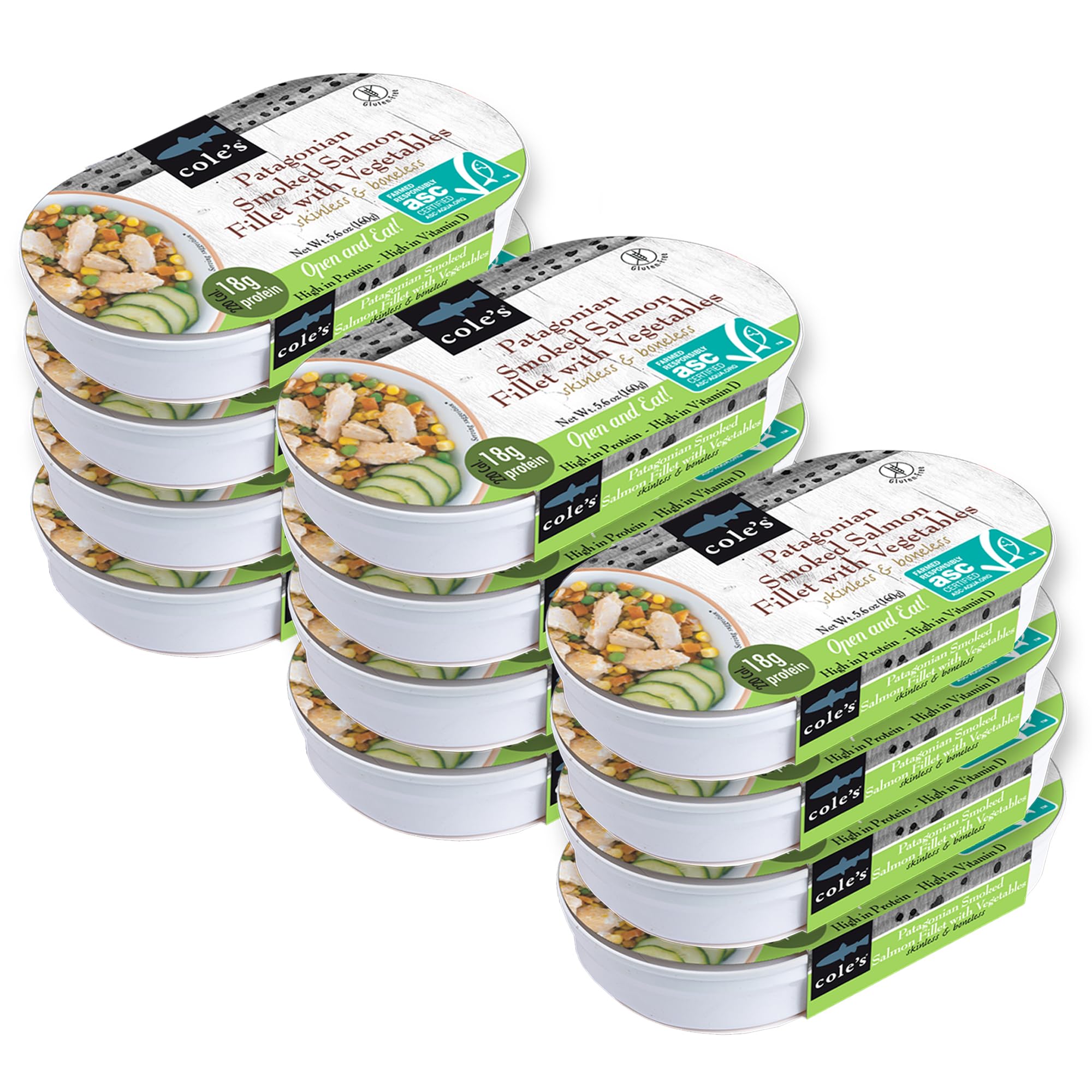 Coles Patagonian Smoked Salmon Fillet with Vegetables, 5.6 oz Canned ...