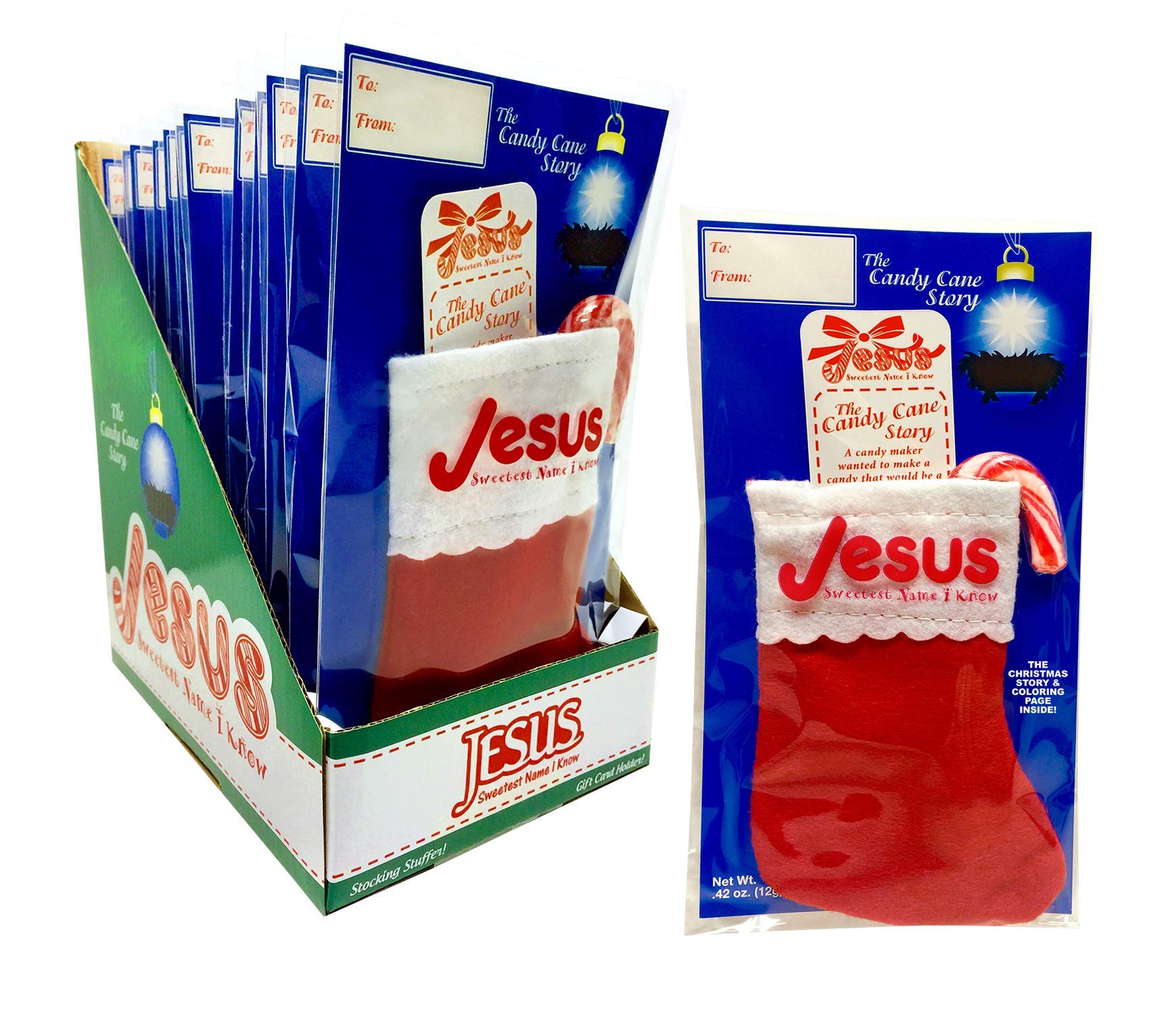 SCRIPTURE CANDY Candy Cane Story Set, 12 Piece, Multicolor, Includes B ...