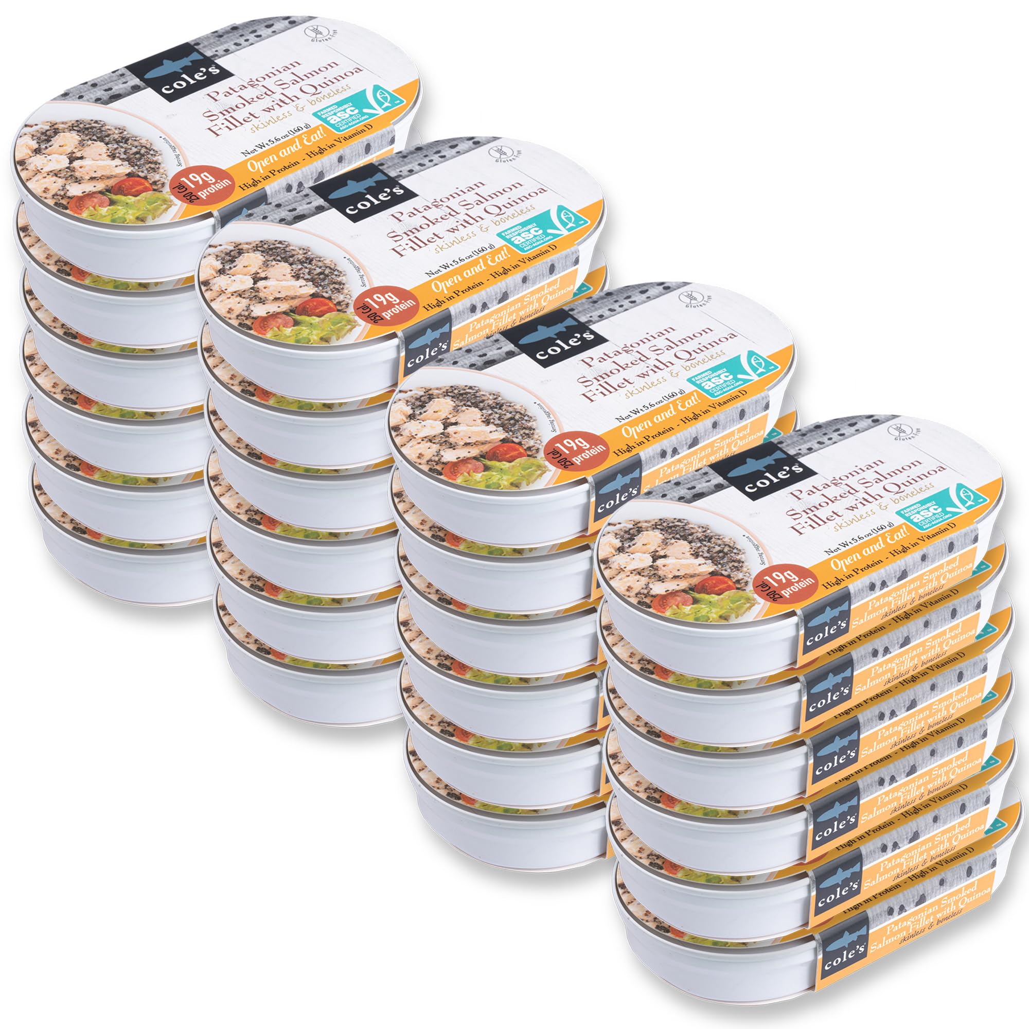 Coles Patagonian Smoked Salmon Fillet, Ready to Eat Meal, 5.6 oz, High ...