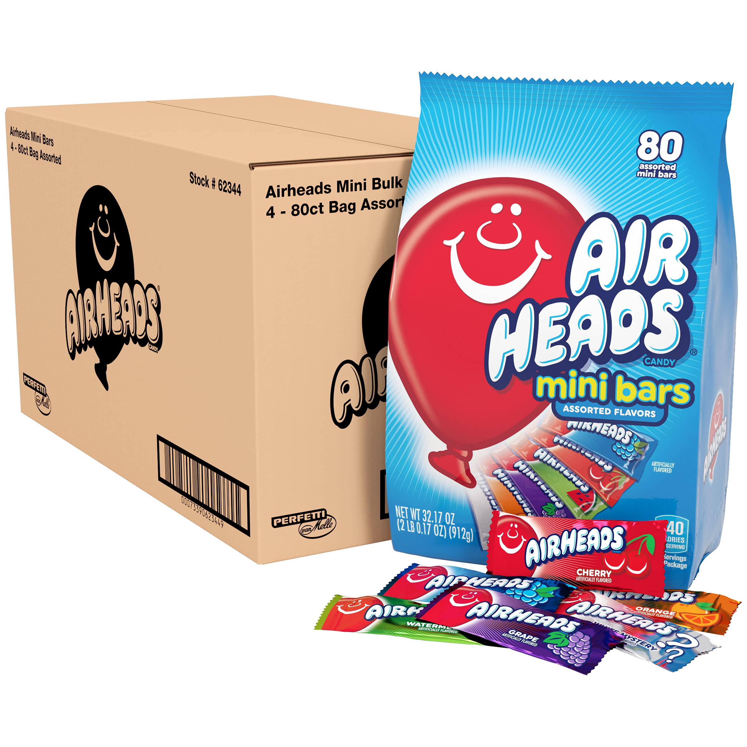 Airheads Mini Bars Halloween Candy, Assorted Flavors, 80 Count (Pack o ...