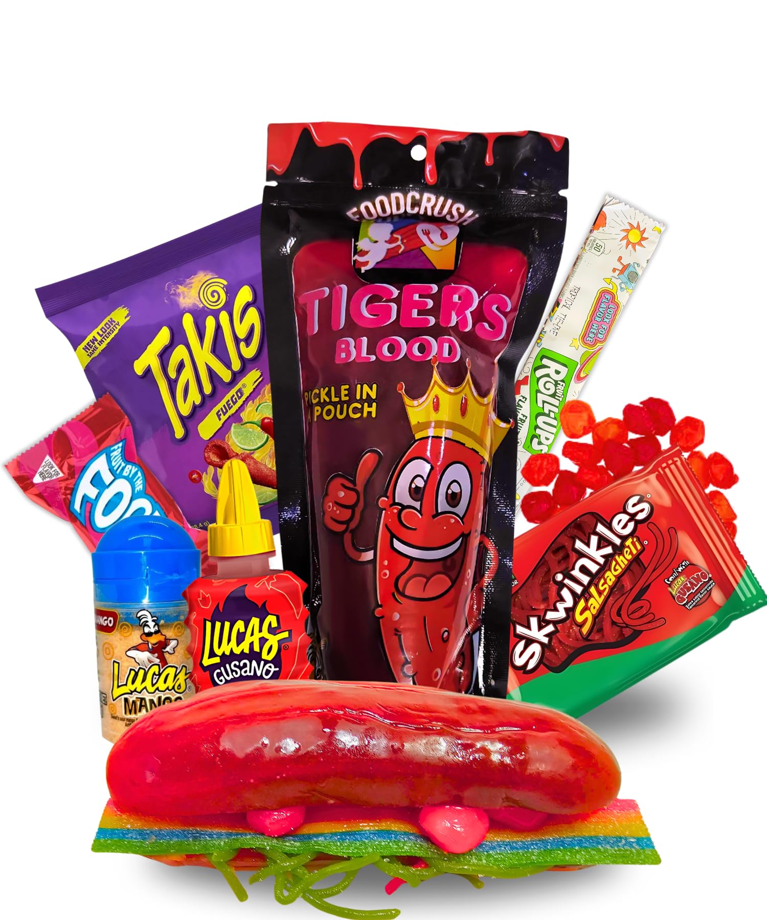 Tigers Blood Pickle Kit With Mexican Candy (Dulces Mexicano) Gift Pouc ...