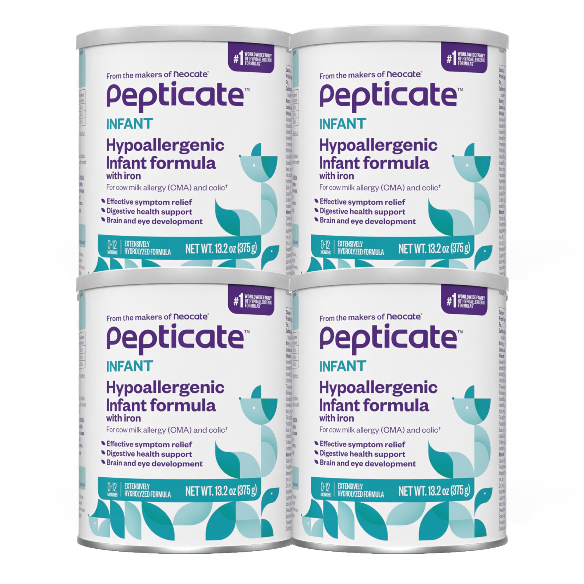 Pepticate Baby Formula, Hypoallergenic Powdered Infant Formula for Cow ...
