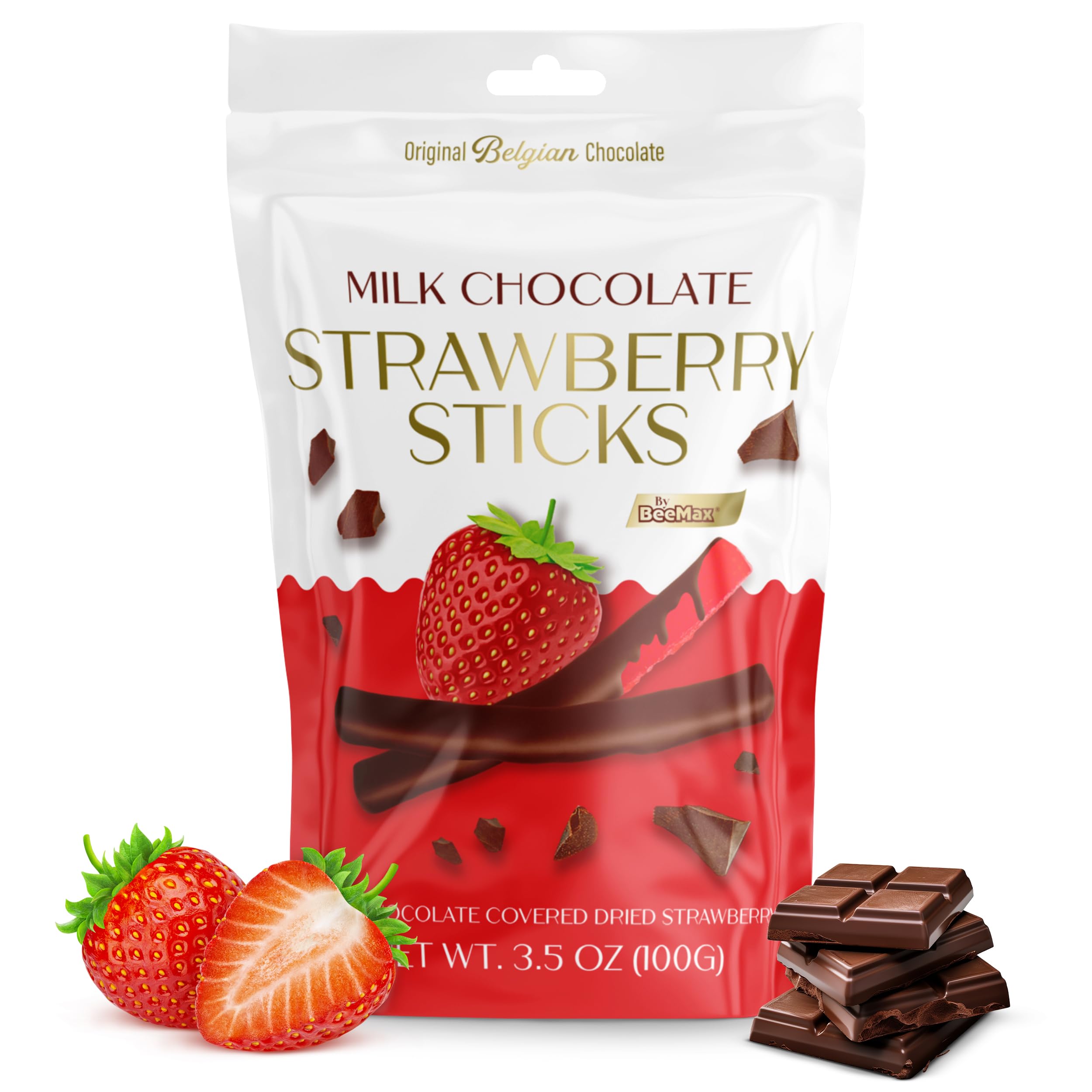 BEEMAX Belgian Chocolate Covered Fruit Sticks - Gourmet Dried Fruit Tr ...