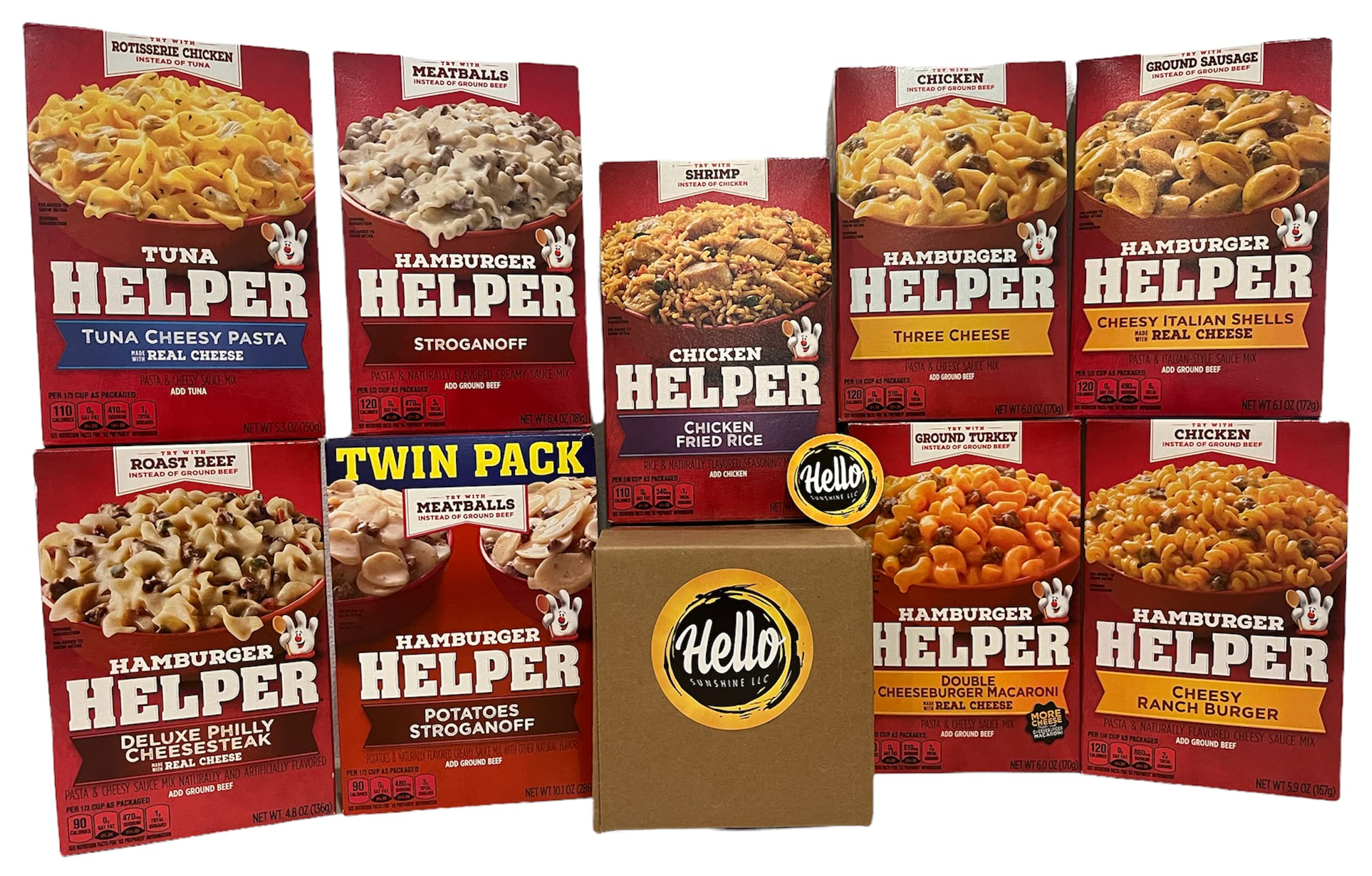 Generic Hamburger Helper Variety Pack - 9 Assorted Flavors with Hello ...