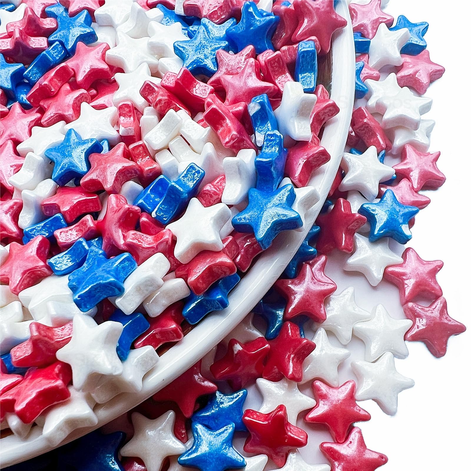 Se Si&Moos Edible Stars For Cake Decorating Red White Blue Sprinkles ...