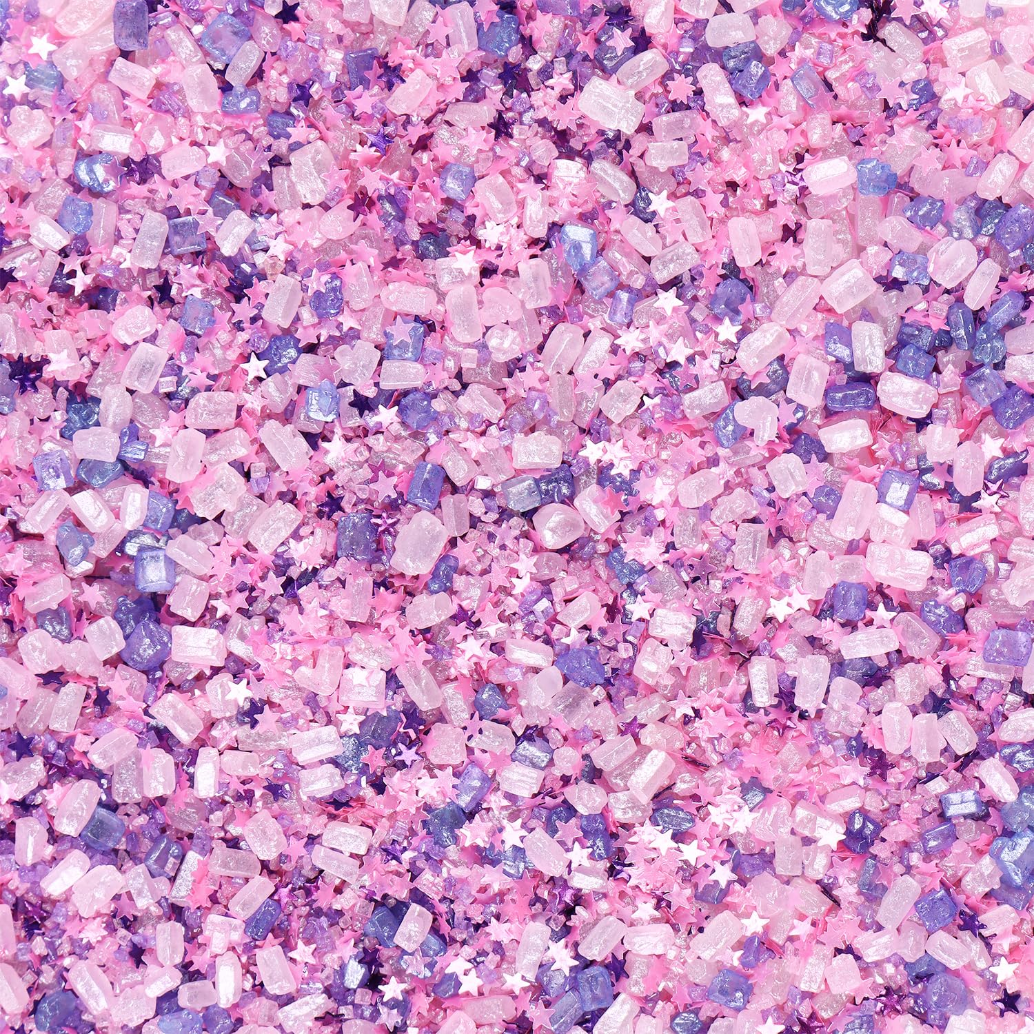 Sanding Sugar Edible Pink Glitter Stars Mix, Edible Purple&Pink Sugar ...